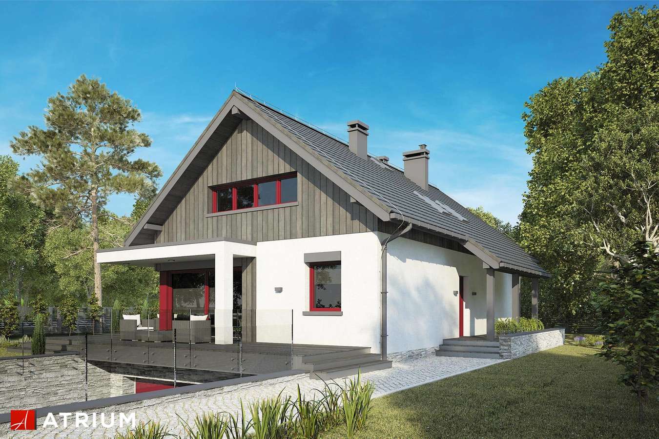 Projekt domu Bosfor II (odbicie lustrzane) (144 m²) - Wybuduj ten ...
